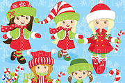 Christmas Girls Clipart AMB-189 | Illustrations ~ Creative Market
