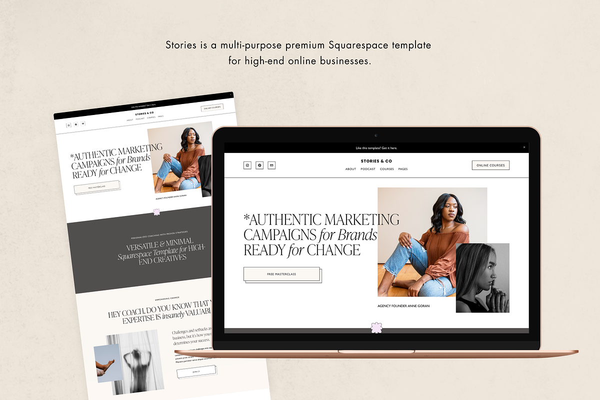 Squarespace Template: Stories, a Squarespace Template by Applet Studio | Creative Market