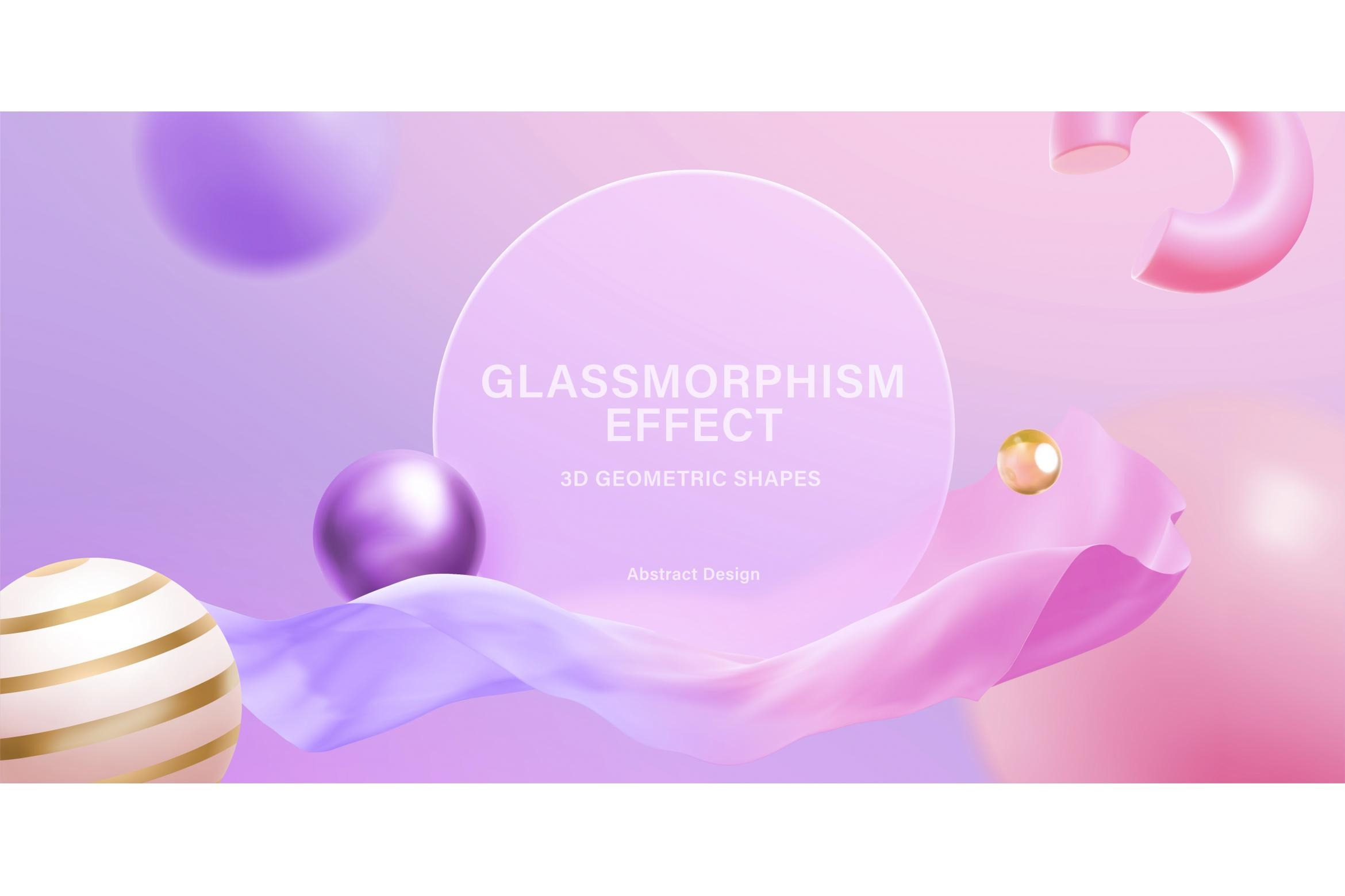 Geometric glassmorphism template | Illustrations ~ Creative Market