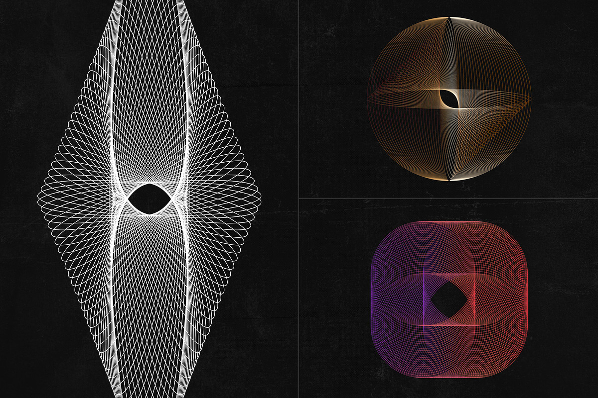 225 Wireframe Vector and PNG Elements