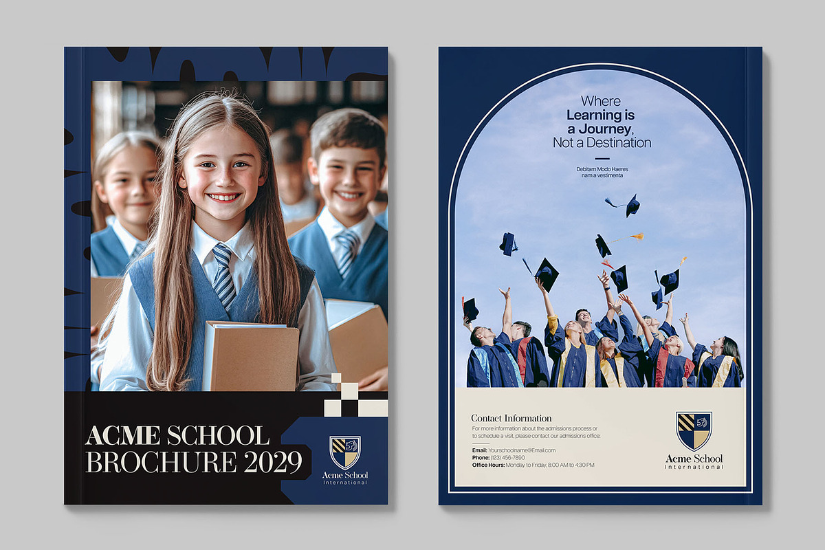 School Brochure Template, a Brochure Template by BrandPacks