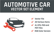 Automotive Car Vector Set Element, a Graphic by PutraCetol Studio