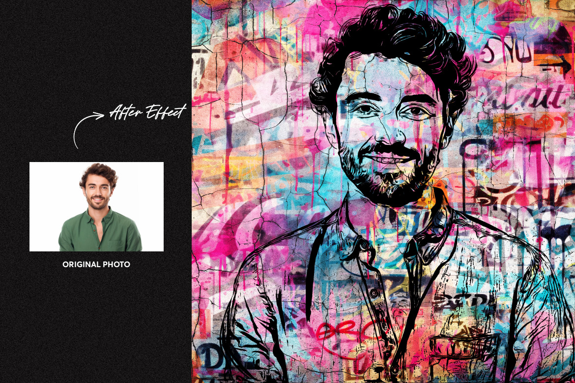 Graffiti Wall for Square and Poster, a Layer Style Add-On by dokudokunomi