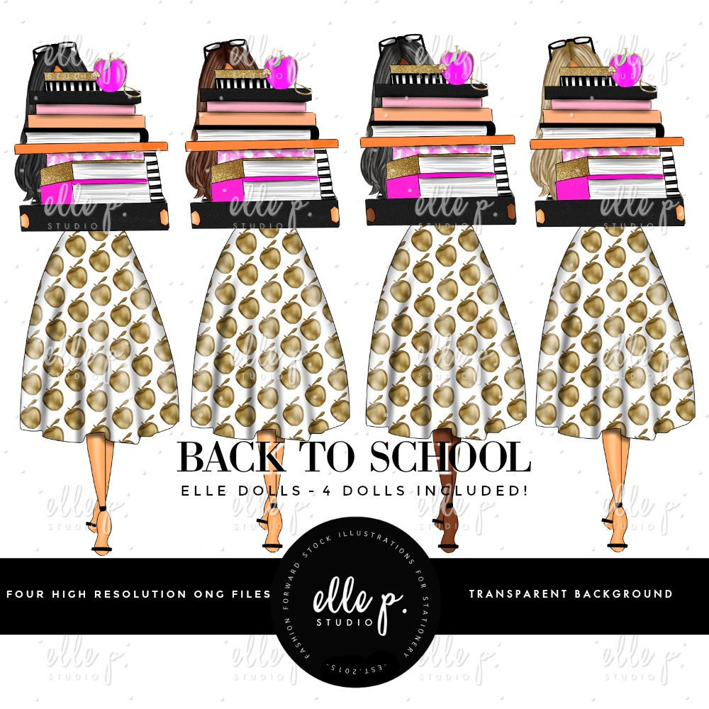 Teacher Clipart Bundle, an Education Illustration by Elle P. Studio