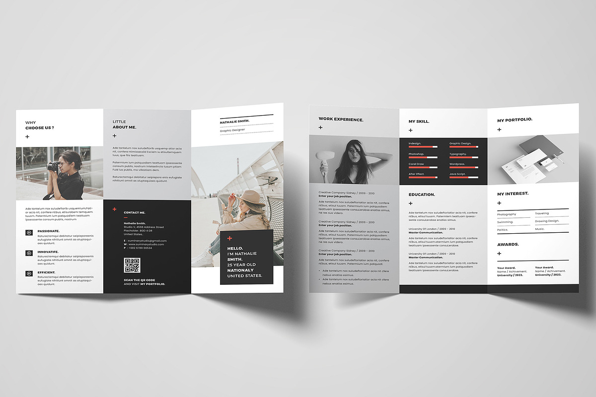 Brochure Resume Trifold Template