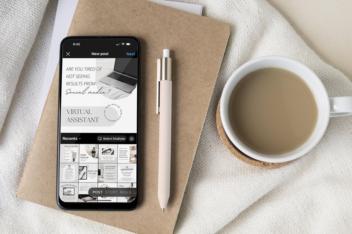 Virtual Assistant Instagram Post, a Social Media Template by ShopRShop