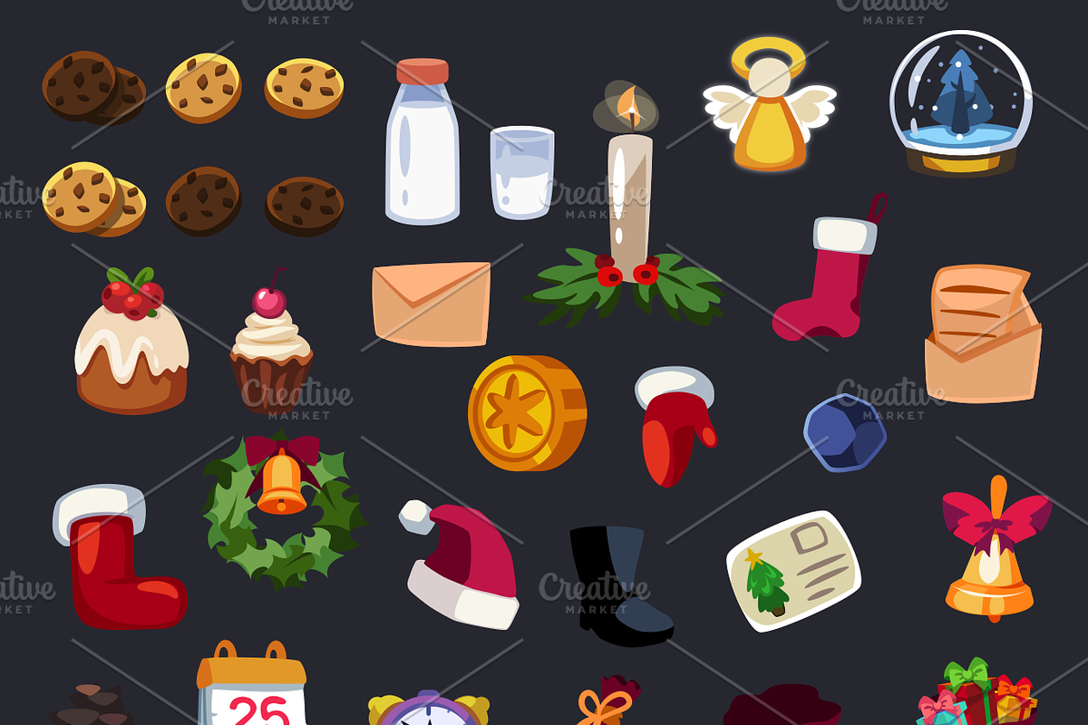 Christmas Game Assets Kit, an Object Graphic by AhNinniah