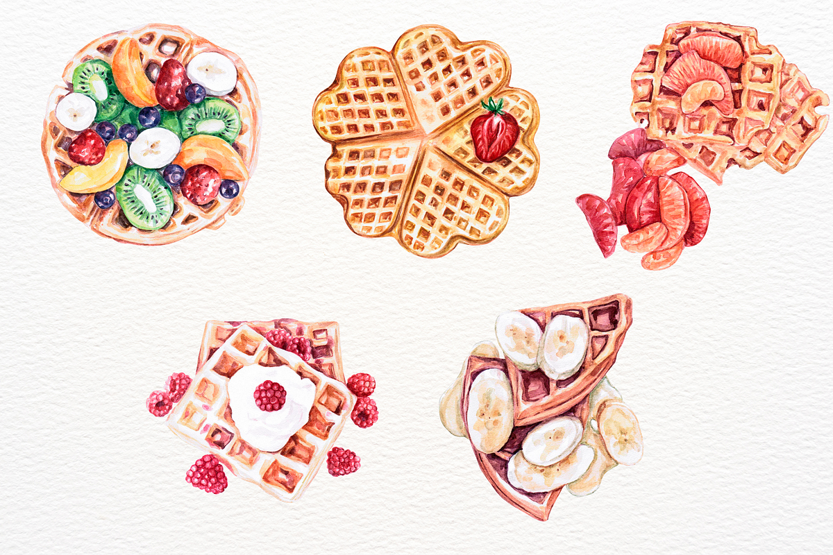 Sweet Dessert in Watercolor, a Food Illustration by ArtbyHien