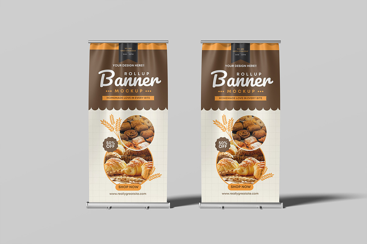 Rollup Banner Mockup, an Advertising Mockup by graphicsecond