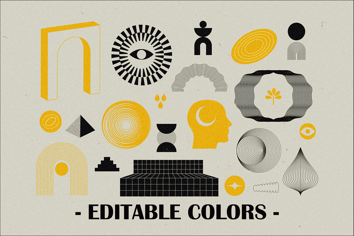 Visual Abstract Shapes, an Object Graphic by Pixflow | Creative Market