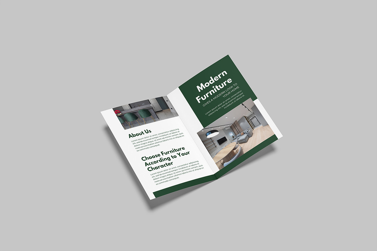 A4 Bifold Brochure Mockup, a Brochure Template by lamorastudio