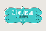 20 Handdrawn Scribbly Frames, an Object Graphic by The Bumble Box