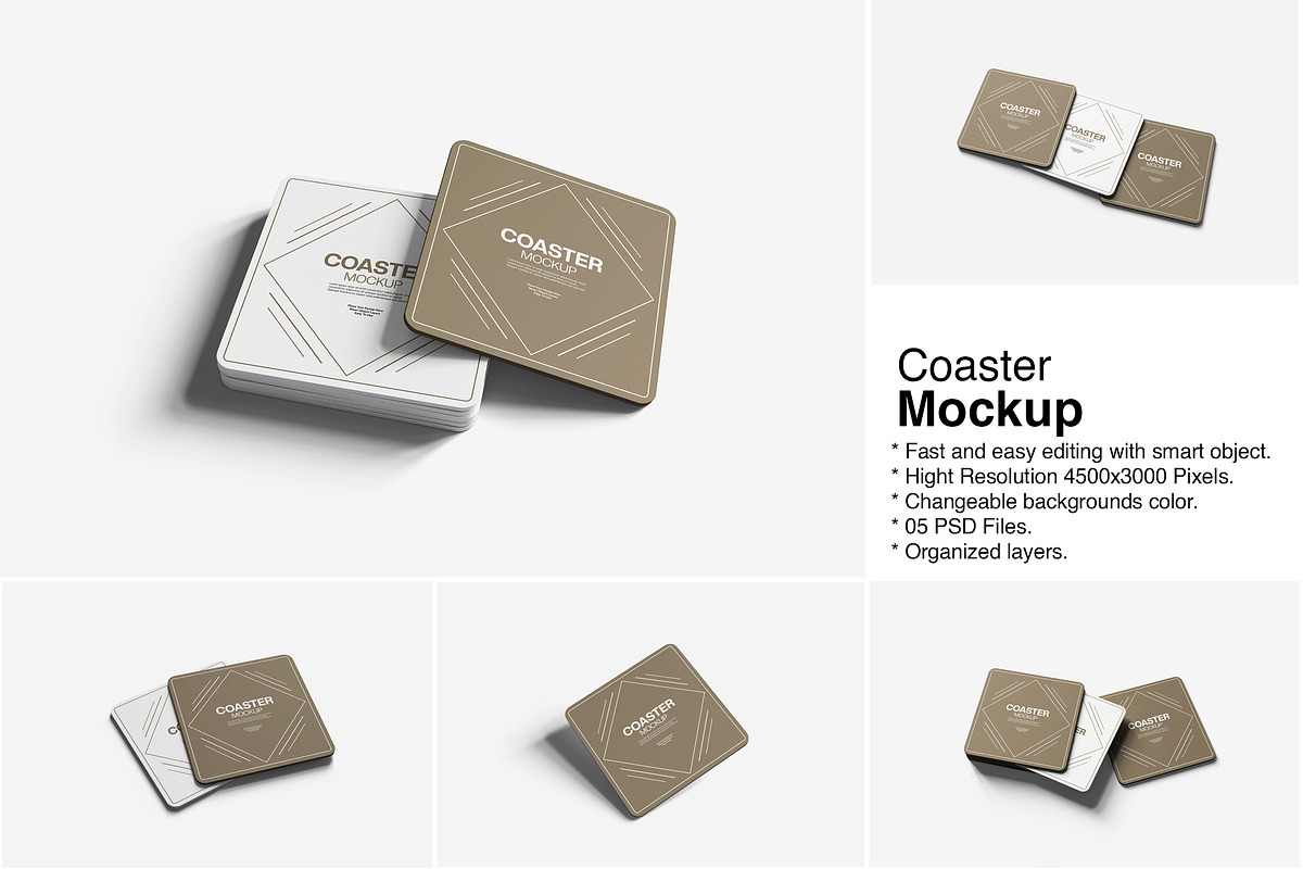Coaster Mockup, a Product Mockup by Indah