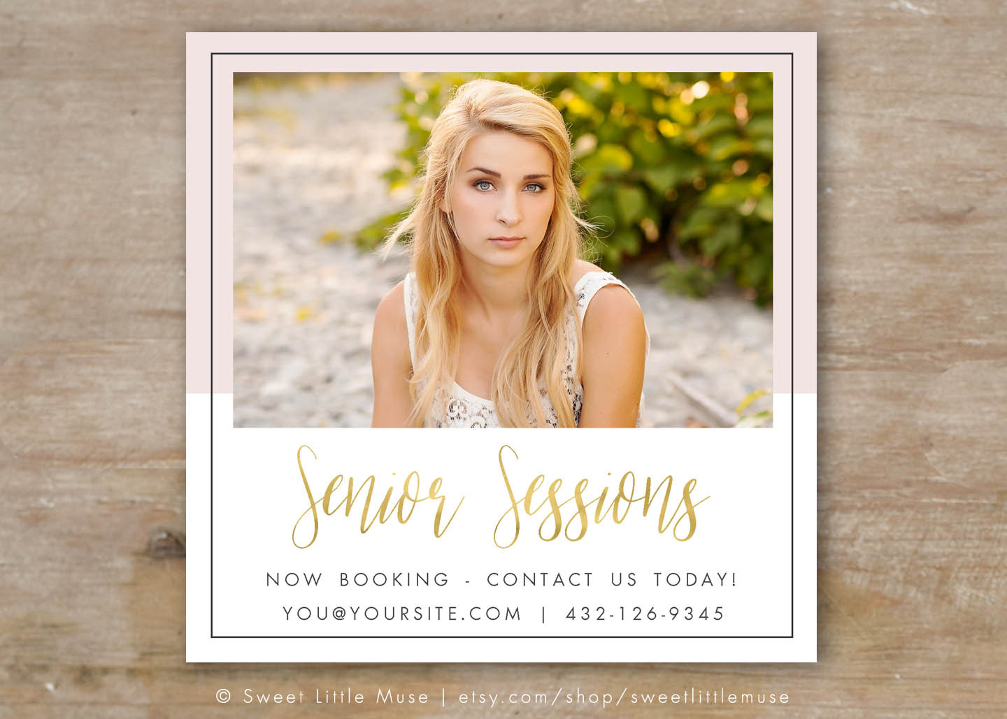 Senior Photography Ad Template, a Marketing Template by Sweet Little Muse