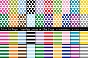 Seamless Stripes & Polka Dots, a Pattern Graphic by Melissa Held Designs