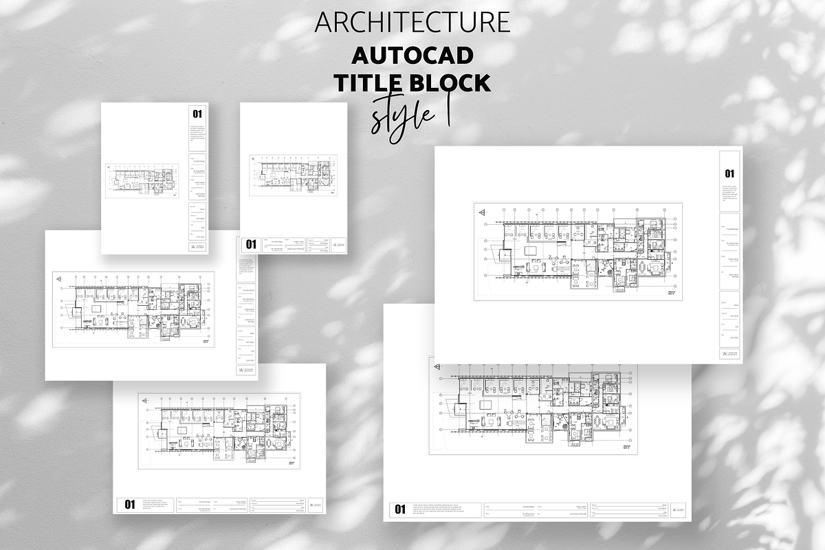 Architect Title Block Template, a Presentation Template by yesitisprintable