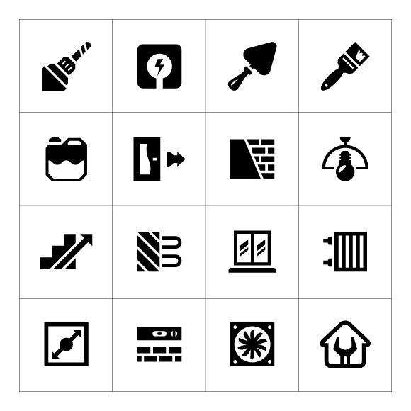 Set icons of repair and building, an Icon by motorama