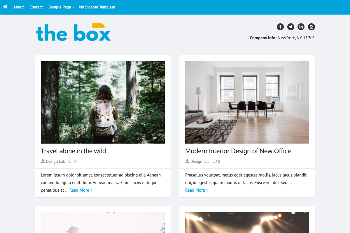 The Box WordPress Theme, a WordPress Template by Design Lab