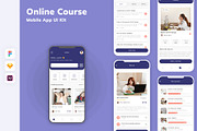 Online Course Mobile App UI Kit, an UI Kit Template by uicube