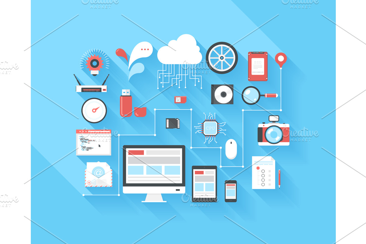 BIG data, a Technology Illustration by Maxim_Basinski