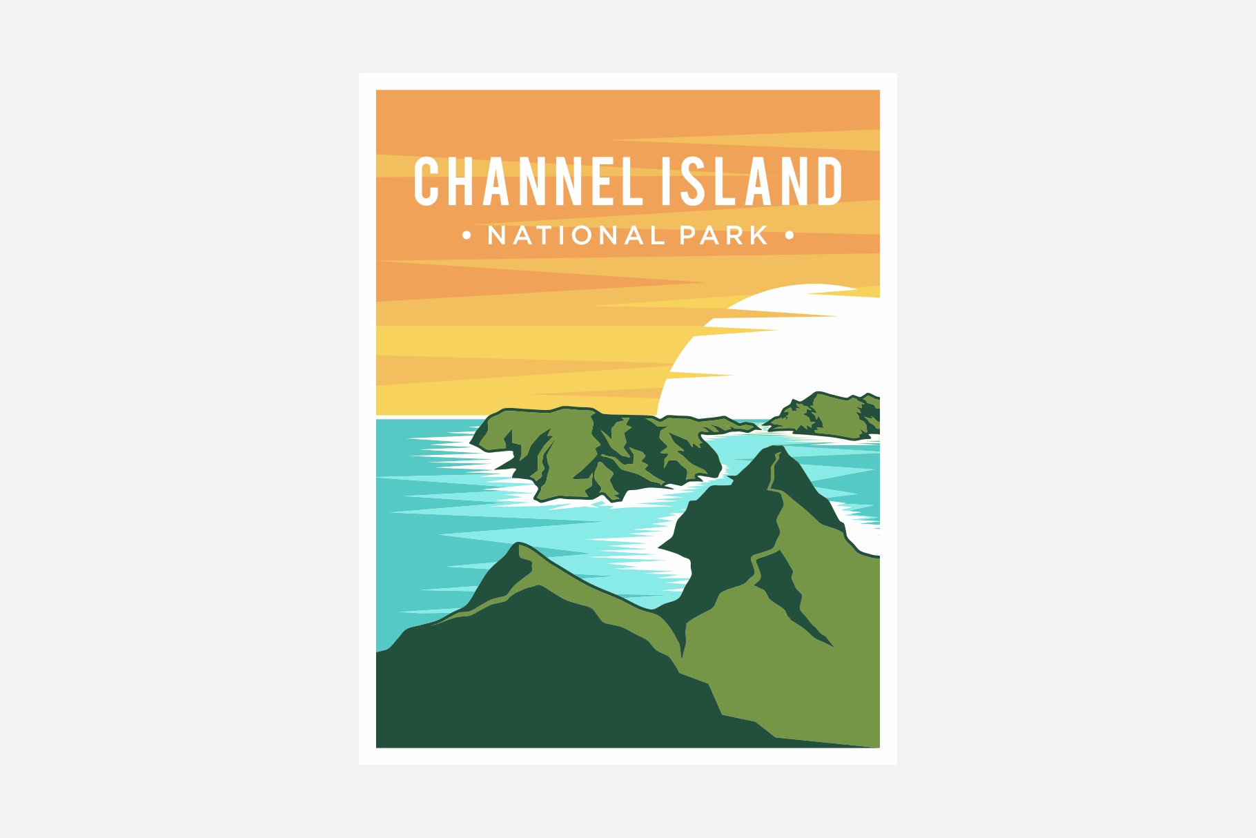 Channel Island National Park poster, a Background Graphic by swarnstudio