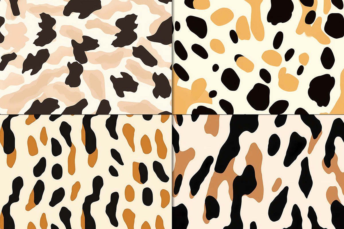 20 Seamless Cowhide Patterns, a Pattern Graphic by Nordic Design