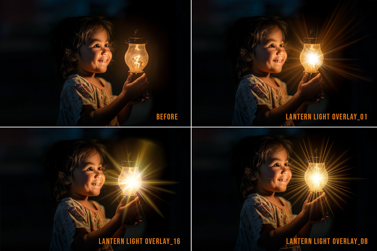 15 Lantern light PNG Overlays, a Layer Style Add-On by Walllow Creatives