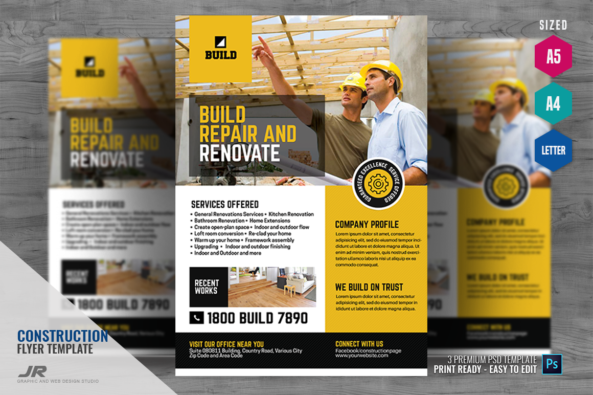 Construction Flyer | Flyer Templates ~ Creative Market