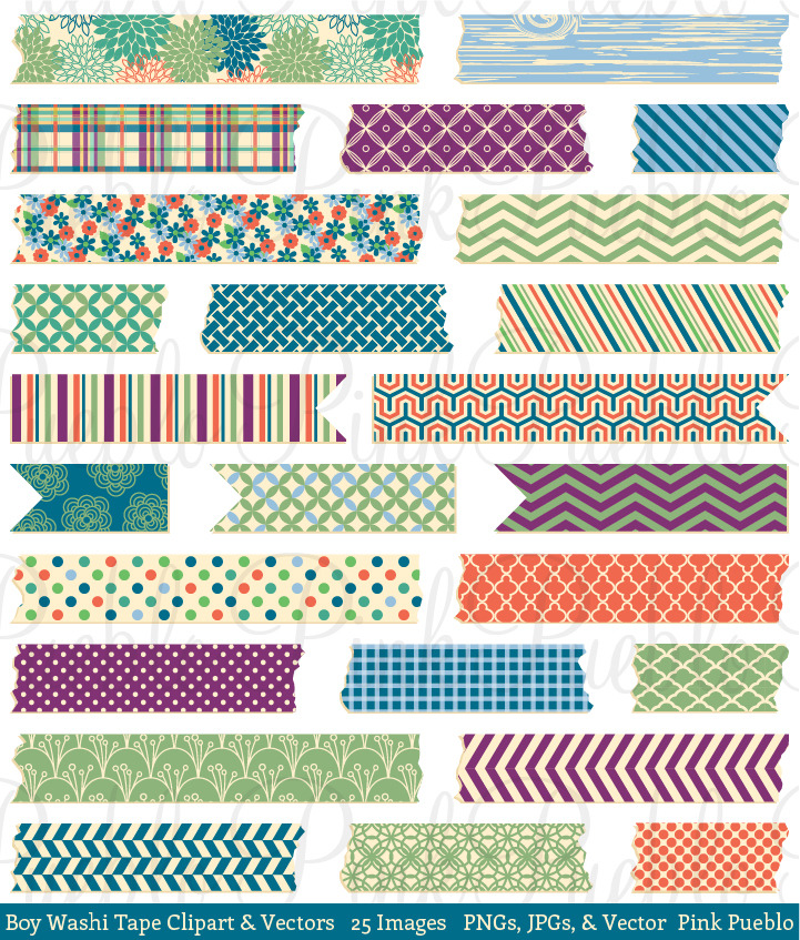 Boy Washi Tape Clip Art & Vectors, a Graphic by PinkPueblo