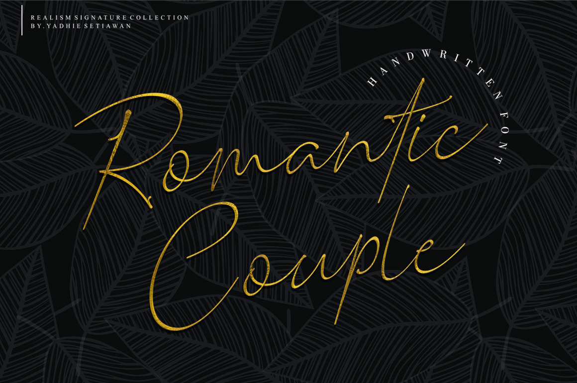 Romantic Couple // Elegant Signature, a Script Font by typeline studio