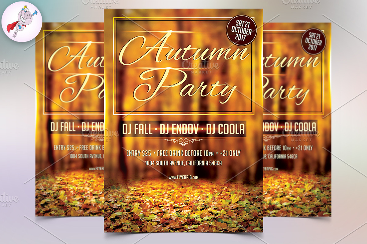 Fall Flyer Template, a Flyer Template by FlyerPig