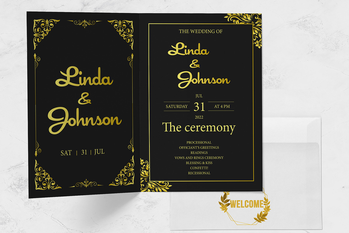 Wedding Invitation Card Layout | Creative Market