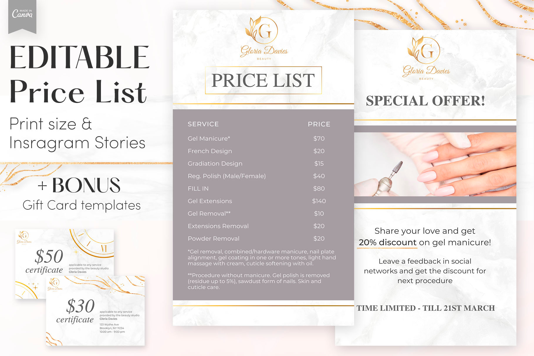 Price list PRO PACK Guide, a Social Media Template by anastasi