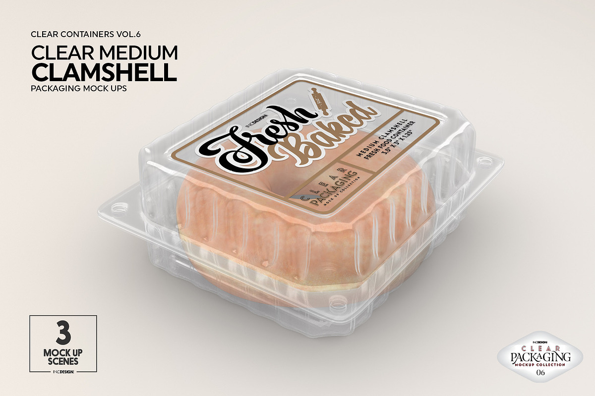 Medium Clamshell Packaging Mockup, a Product Mockup by INCDesign