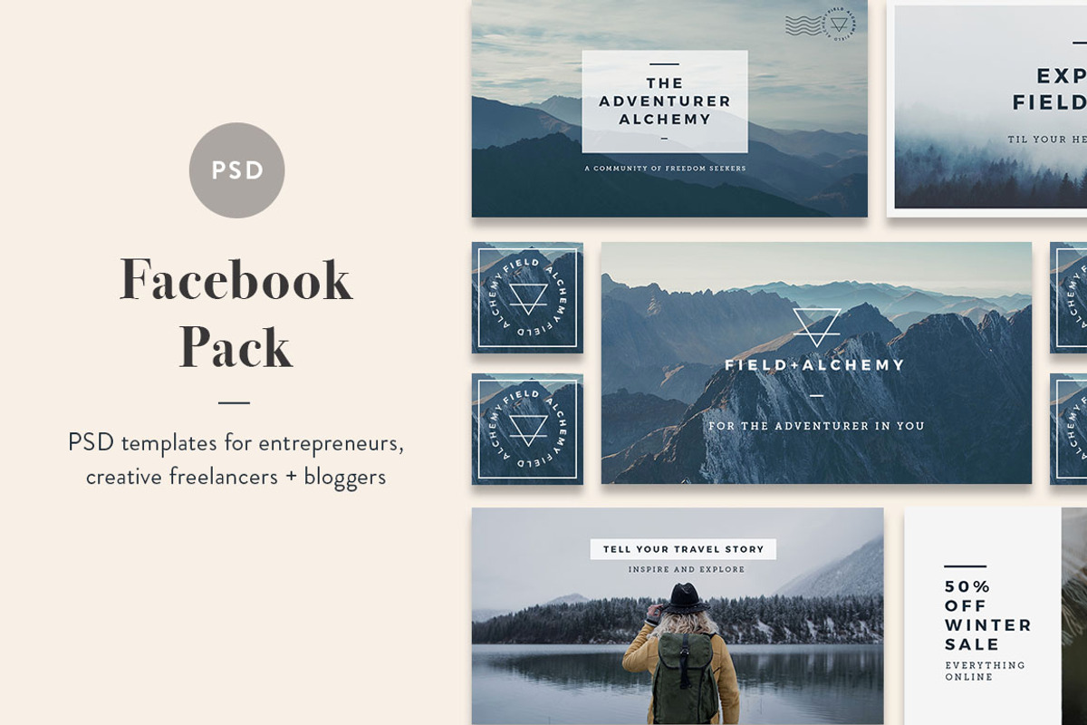 Facebook Social Pack, a Social Media Template by Joann Lui