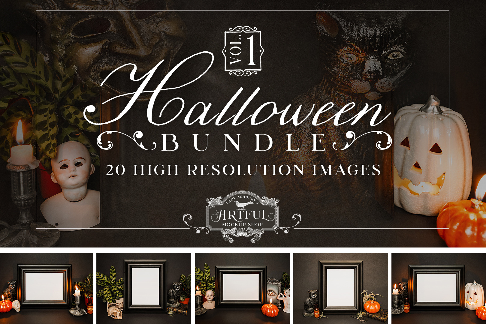 Halloween Mockup Bundle - vol.1, a Mockup by Artful Mockup Shop