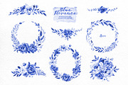 Blue Florence. Floral Collection, an Illustration by OctopusArtis