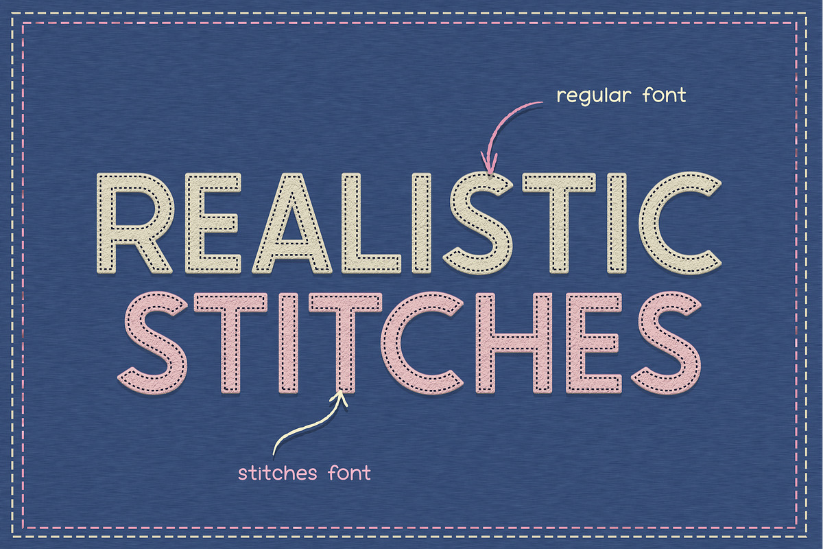 Needle and Thread Font, a Font by Lollipop Hand Drawn