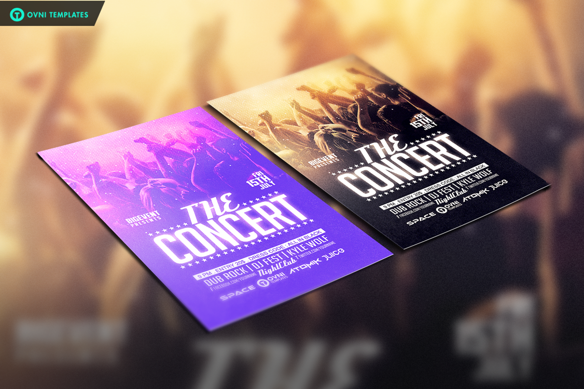 THE CONCERT BAND Flyer Template, a Flyer Template by OVNI-TEMPLATES