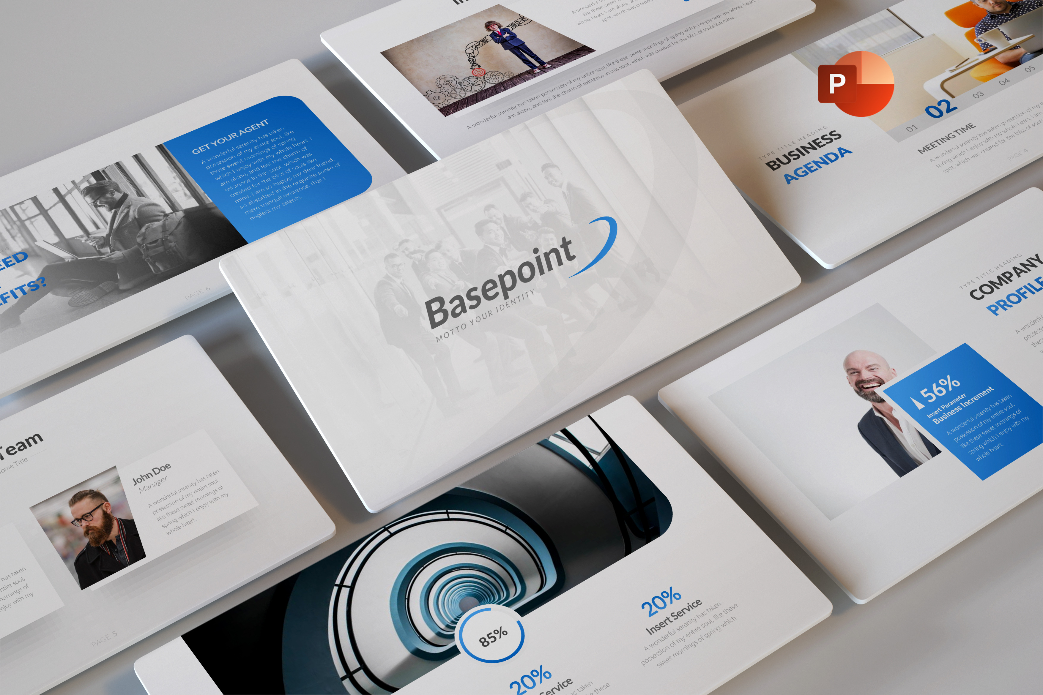 Basepoint Powerpoint Template, a Presentation Template by PaperMoon | Creative Market