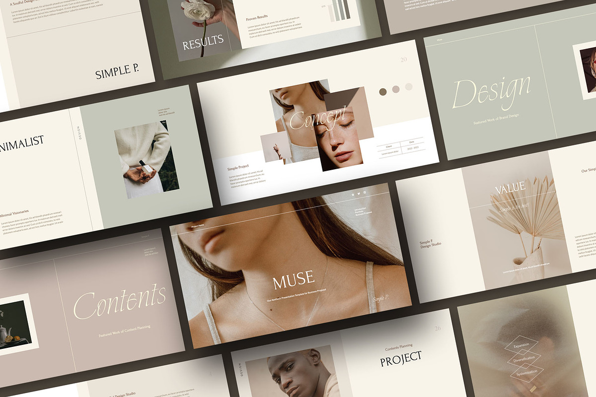 Muse PowerPoint Template, a Presentation Template by Simple P.
