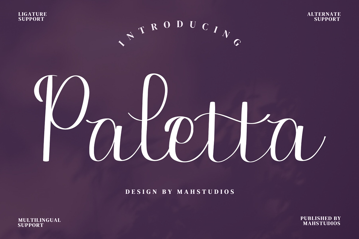 Paletta Script Fonts, a Script Font by mahstudios