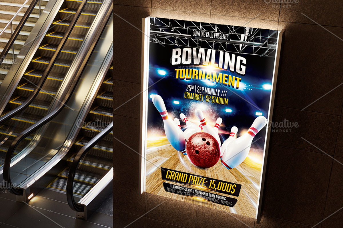 Bowling Flyer Template, a Flyer Template by Basez Flyers