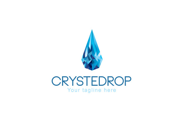 Crystal Drop - Clear Diamond Logo, a Branding & Logo Template by VecRas