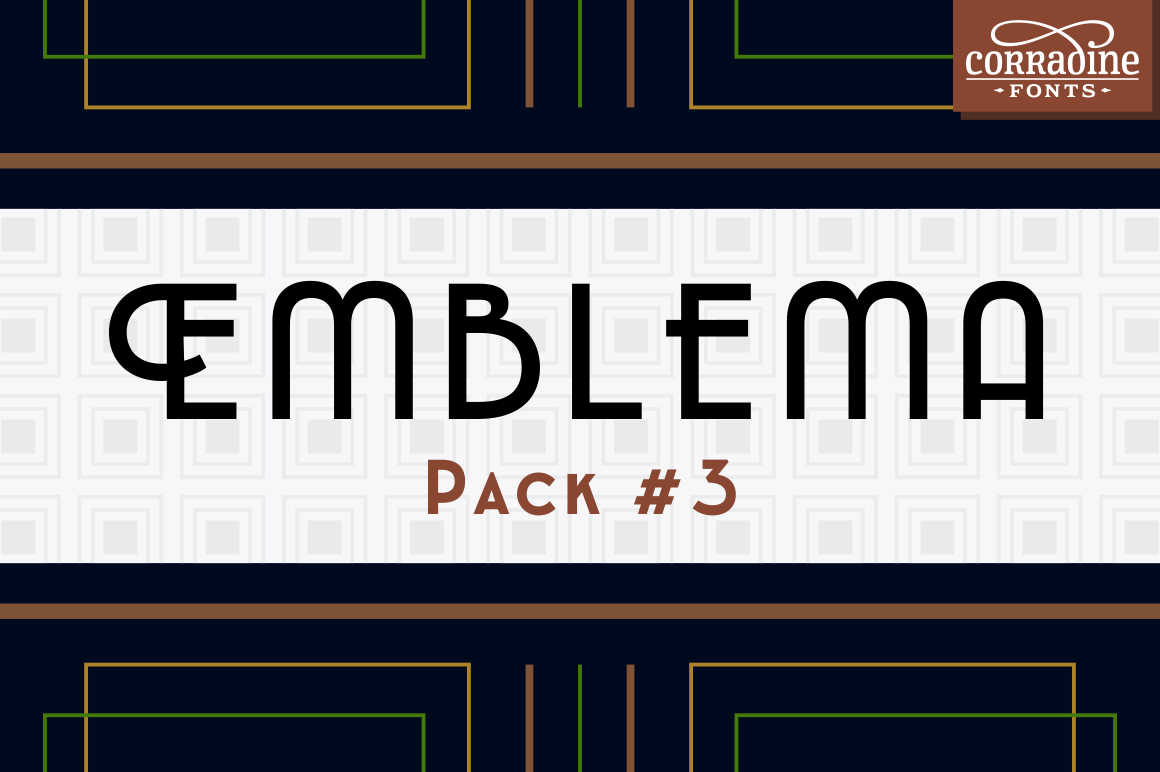 Emblema Font Pack #3, a Sans Serif Font by Corradine Fonts