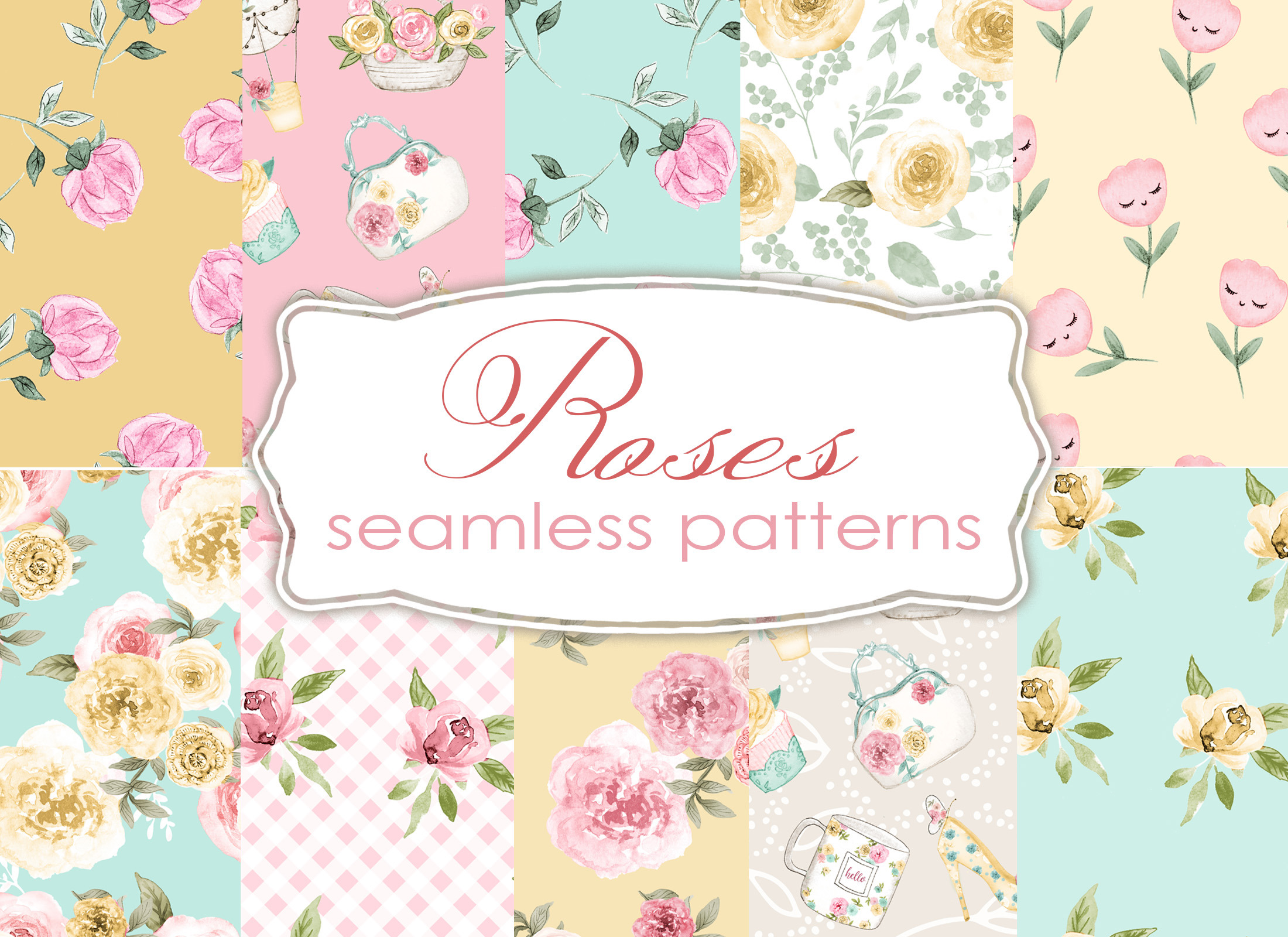 Spring patterns, a Pattern Graphic by Rosabebe