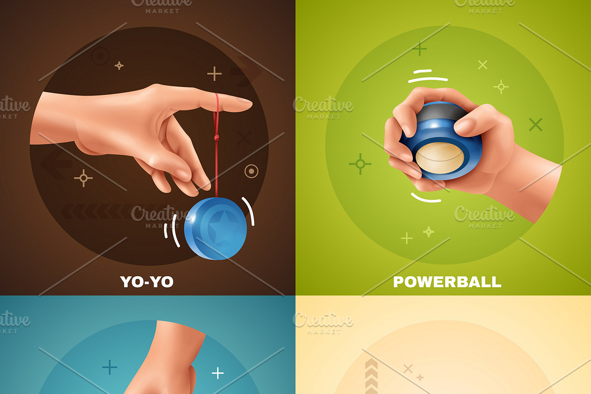 Hand games realistic design, a Person Illustration by Macrovector ...