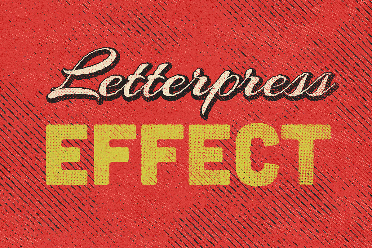 Letterpress Text Effects, a Layer Style Add-On by Hyperpix Productions