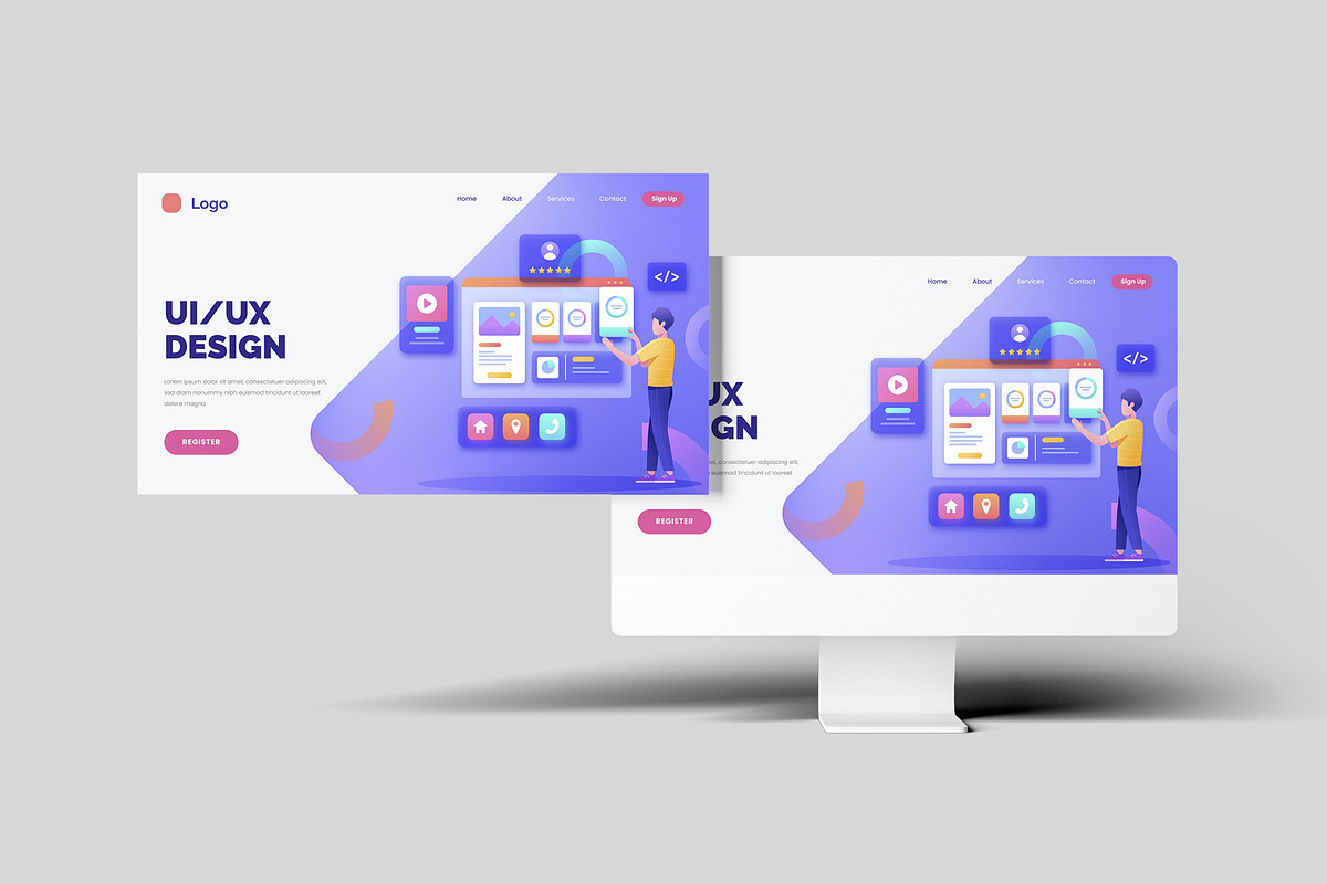 Desktop Screen Mockups, a Device Mockup by artimasa