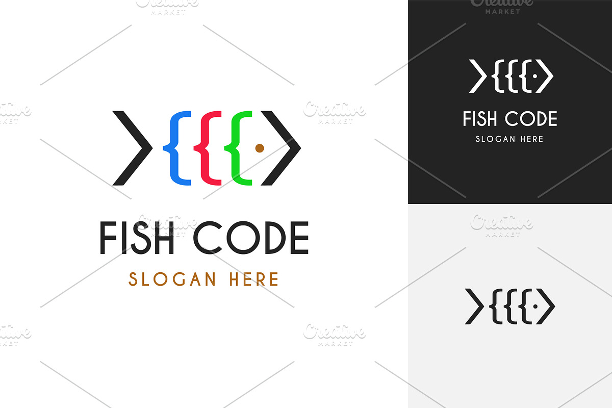 Fish coding logo template., a Branding & Logo Template by agora ...